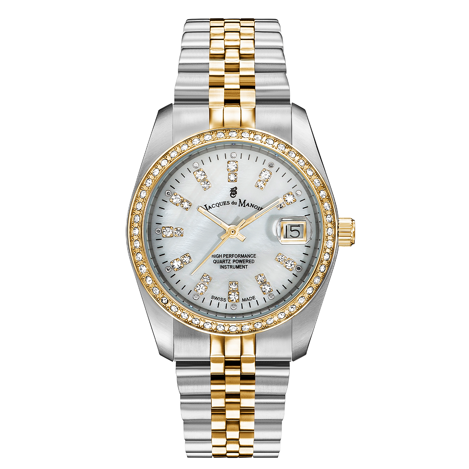Jacques Du Manoir Inspiration White MOP Women's Watch Horloge NROP.07